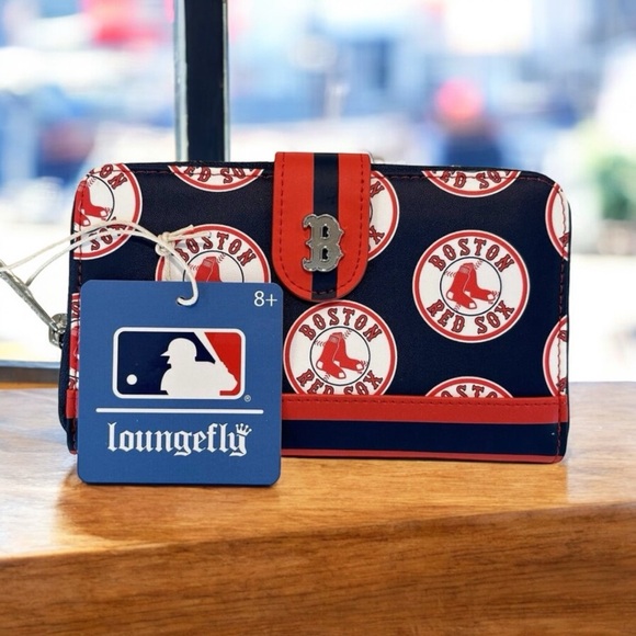 Loungefly | Bags | Loungefly Mlb Boston Red Sox Logo Zip Around Wallet ...